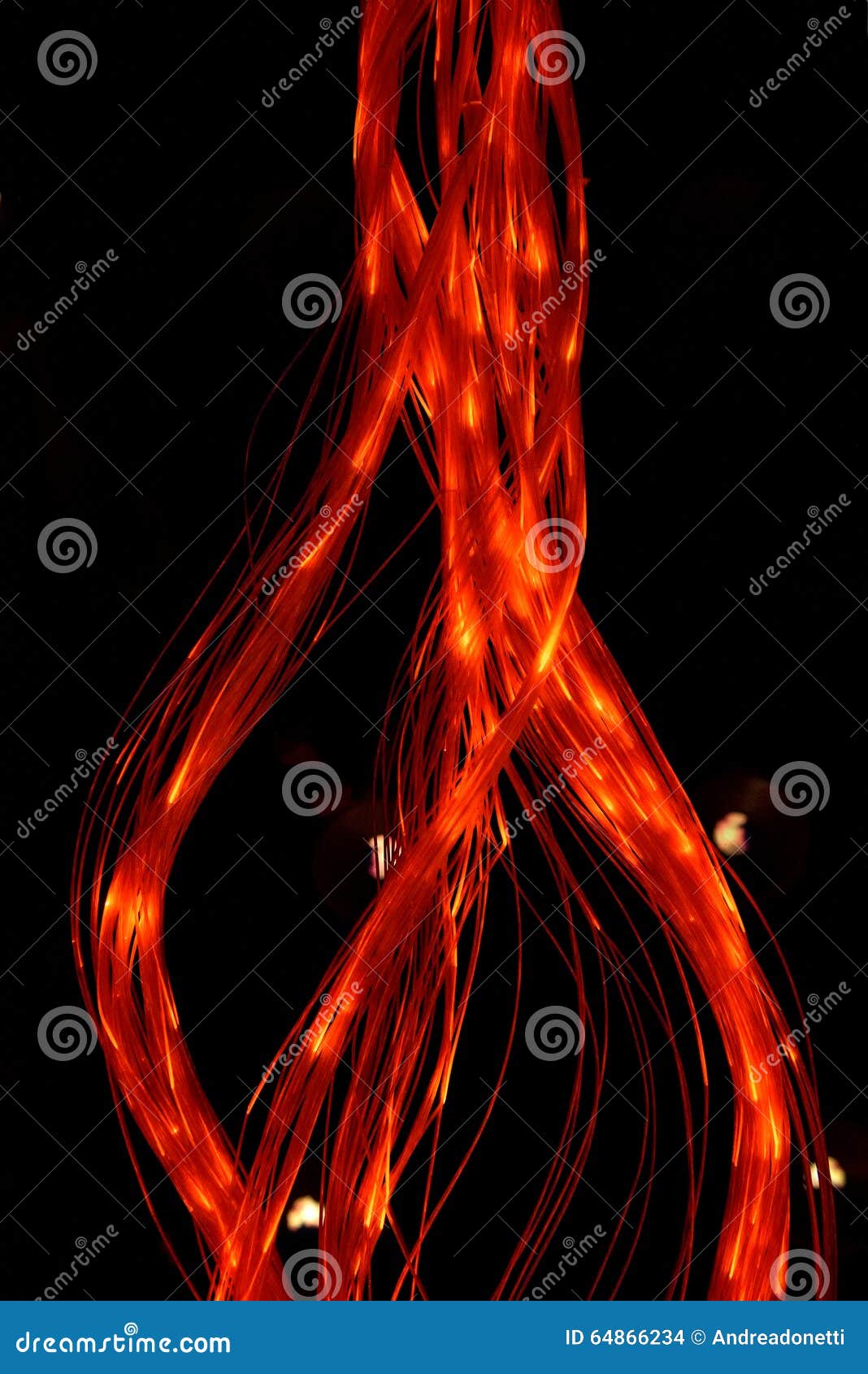Optical fibre red lights stock photo. Image of abstract - 64866234