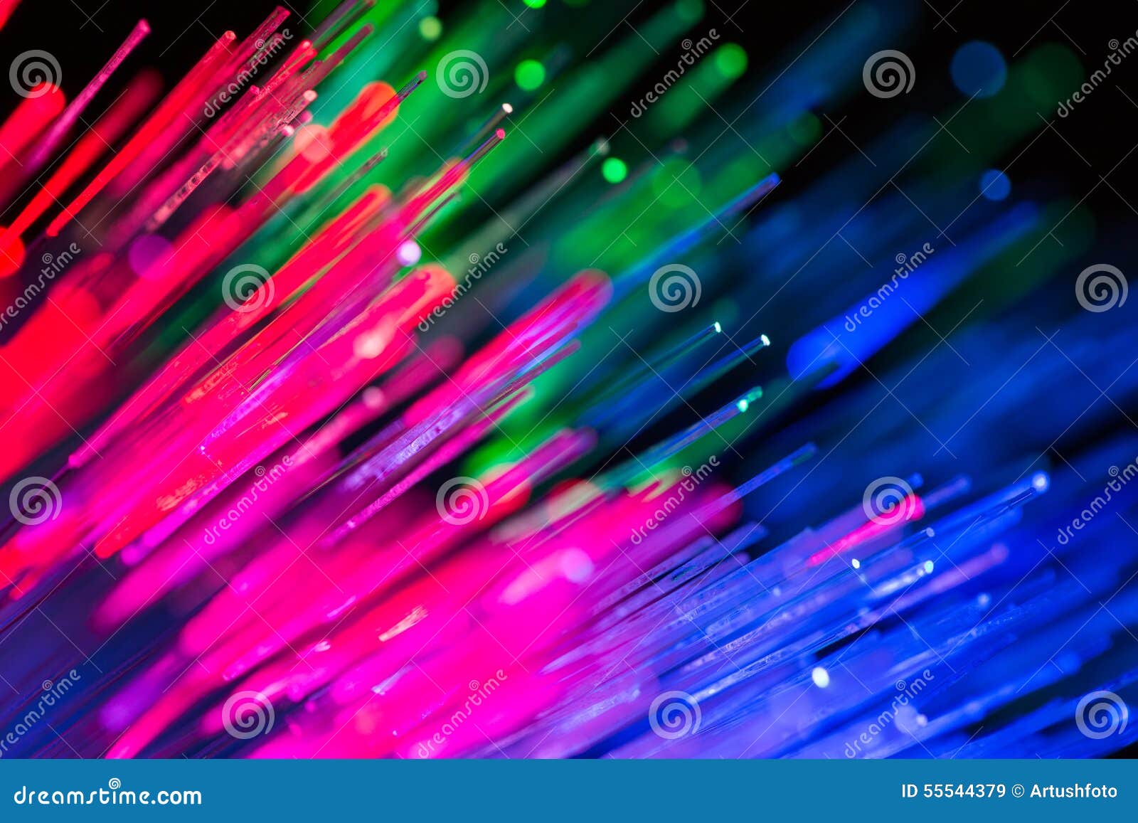Optical Fibres Abstract Blurred Technology Background Stock Image ...