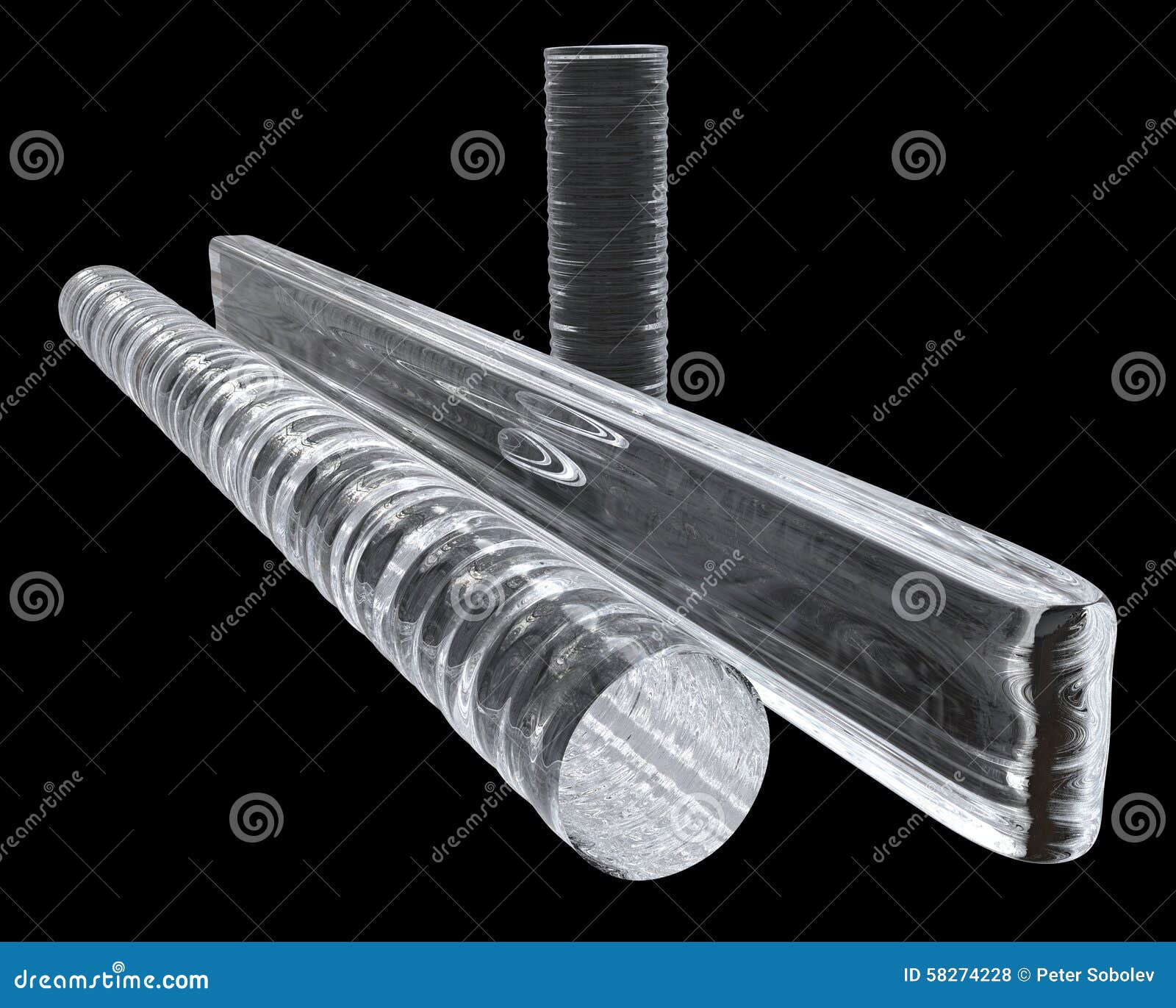 Optical glass blanks stock illustration. Illustration of extruded ...