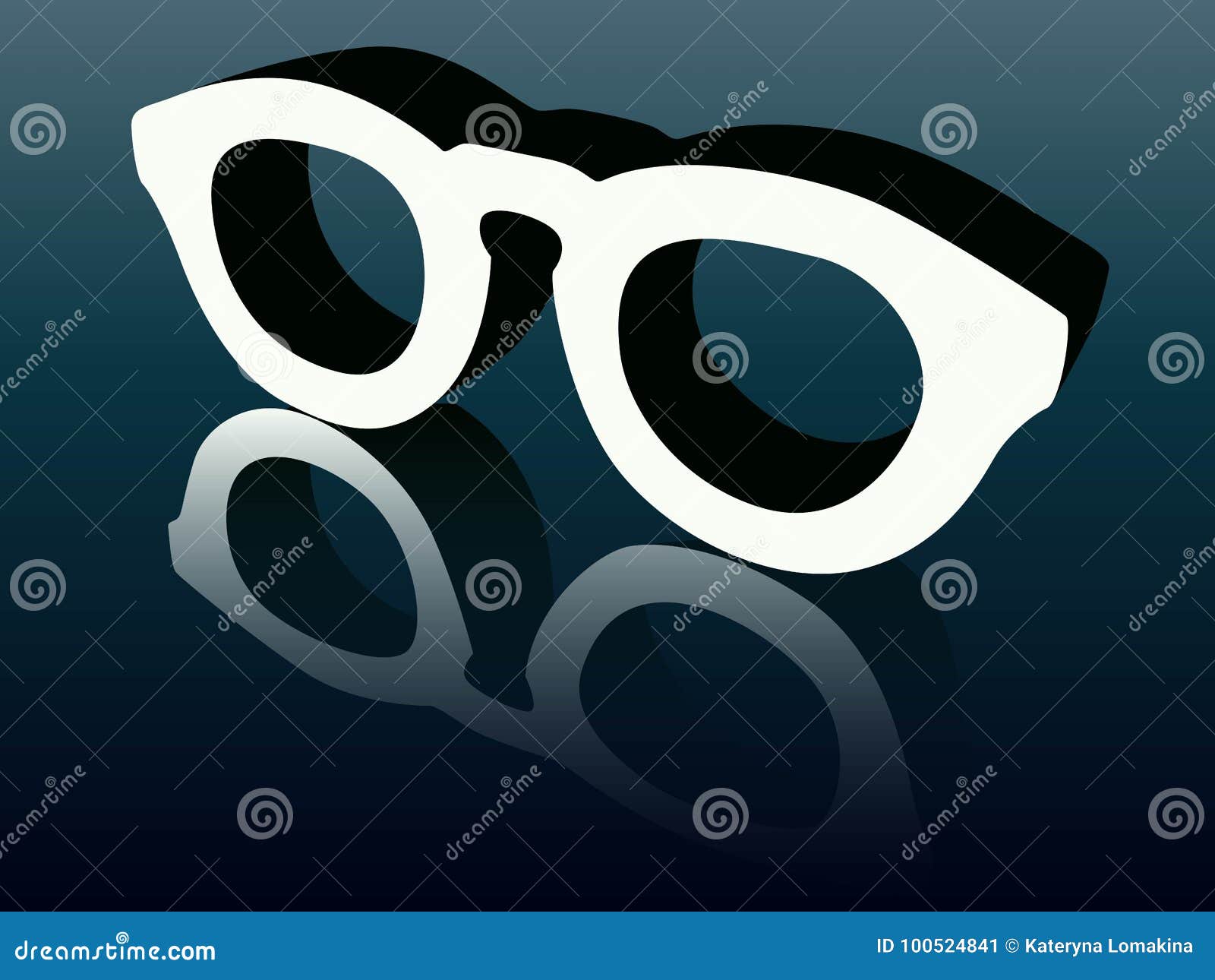 Optical glasses model stock vector. Illustration of cool - 100524841