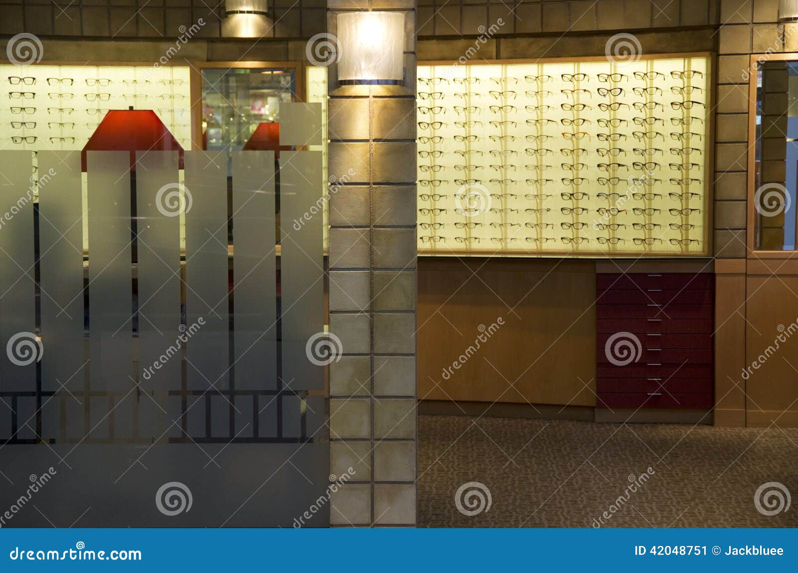 Optical glasses store stock image. Image of organized - 42048751