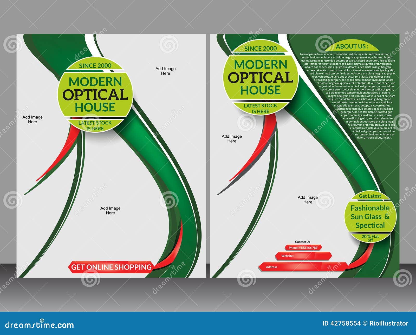 Optical House Flyer Template Stock Vector - Illustration of abstract ...