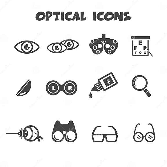 Optical icons stock vector. Illustration of doctor, optometrist - 38741436