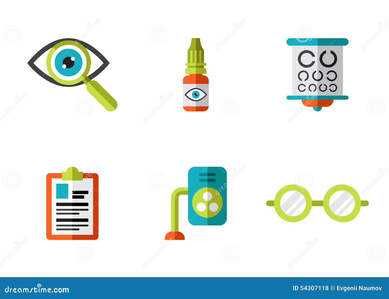 Optical Icons, Ophthalmology Set, Vector Stock Vector - Illustration of ...