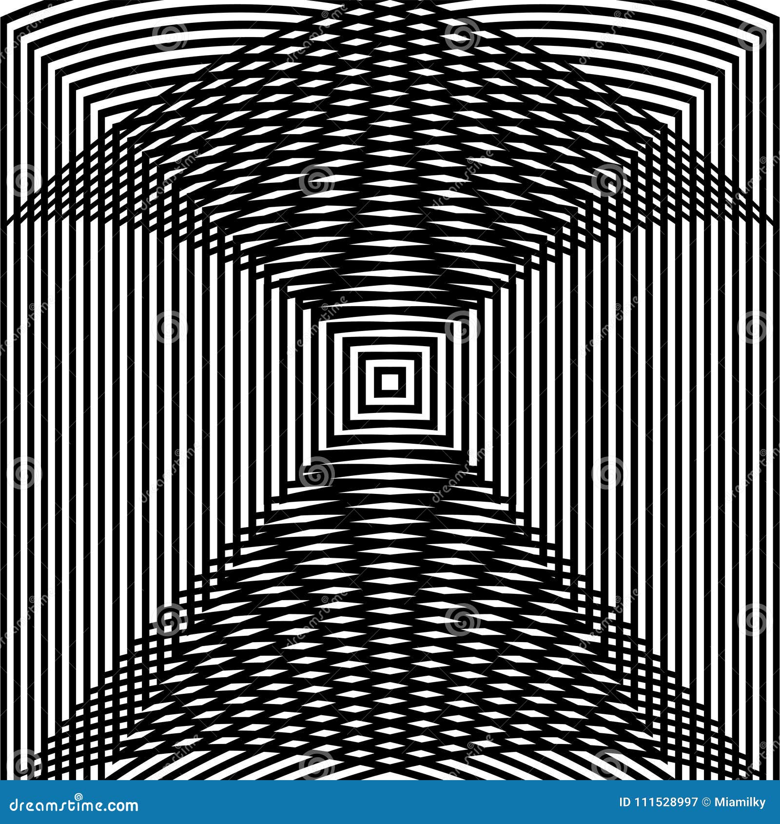 Optical Illusion Art Abstract Background. Black and White Monochrome ...