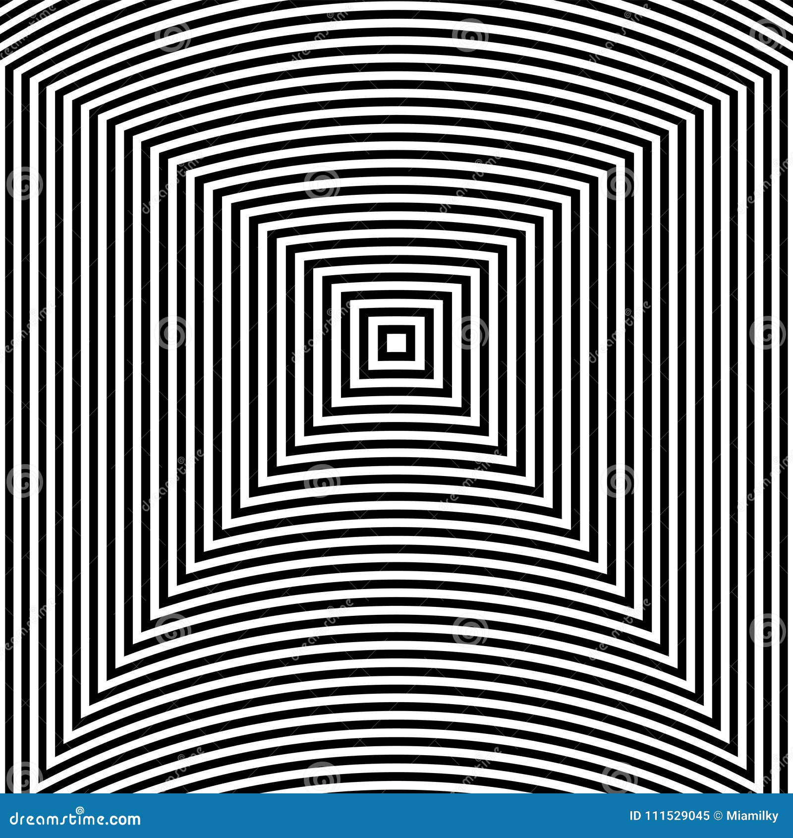 Optical Illusion Art Abstract Background. Black and White Monochrome Geometrical Hypnotic Square ...