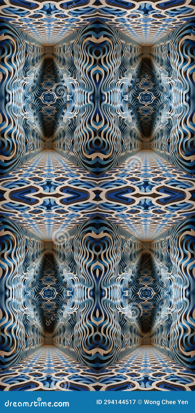 Optical Illusion Art Seamless Symmetrical Vertical Wallpaper Stock ...