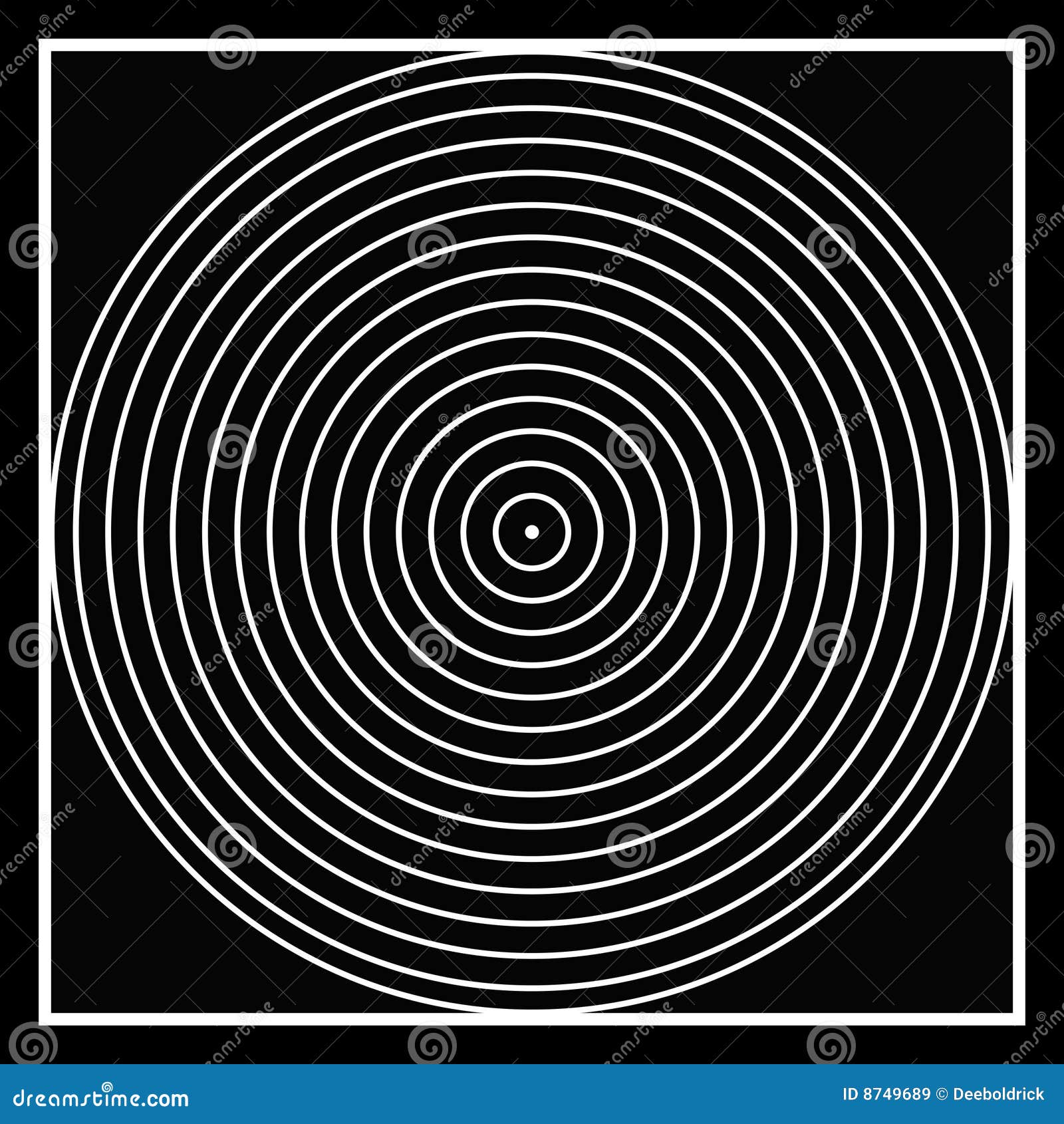 Optical Illusion B&W Circles. Stock Vector - Illustration of delusion ...