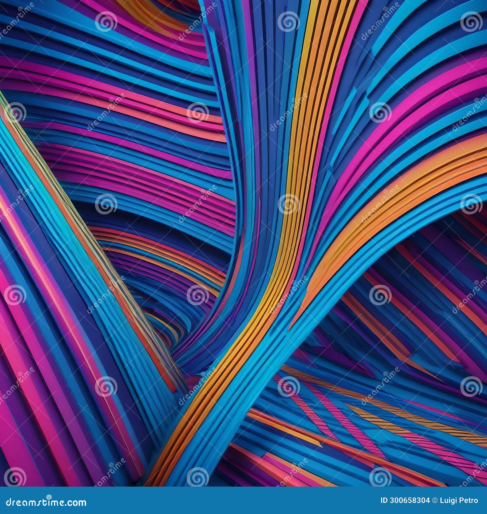 Abstract Optical Illusion in Colour. Stock Illustration - Illustration ...