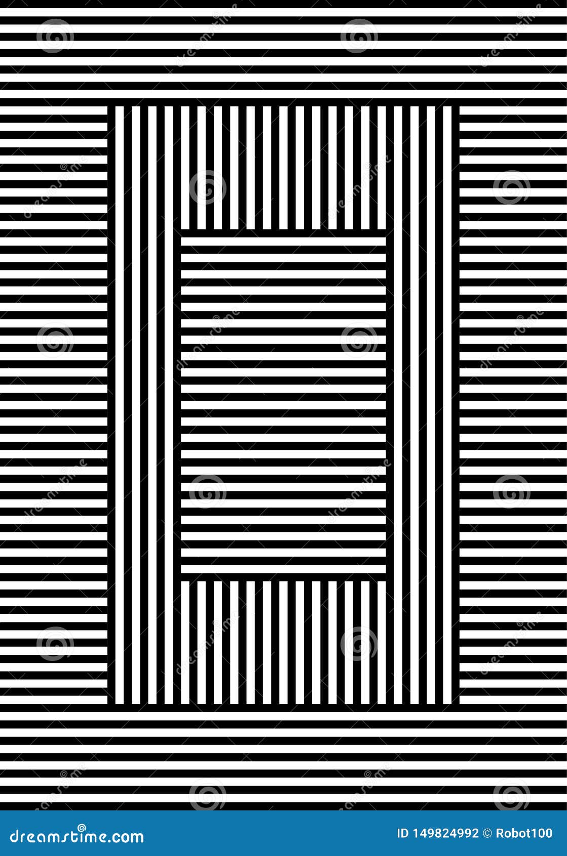Optical Illusion Background. Black and White Lines Abstraction Stock ...