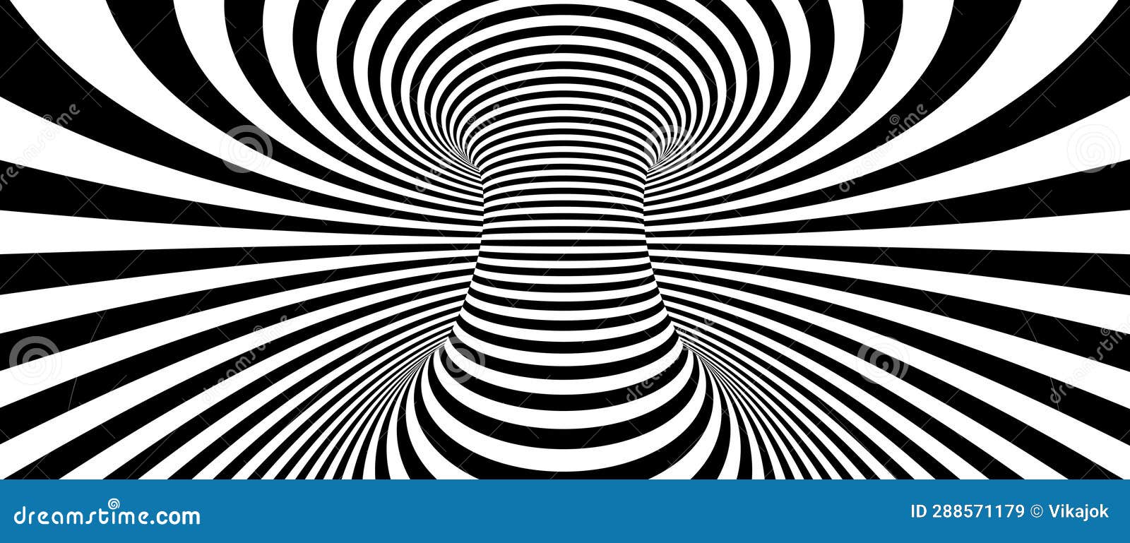Optical Illusion Background. Hypnotic Spinning Lines. Black And White ...