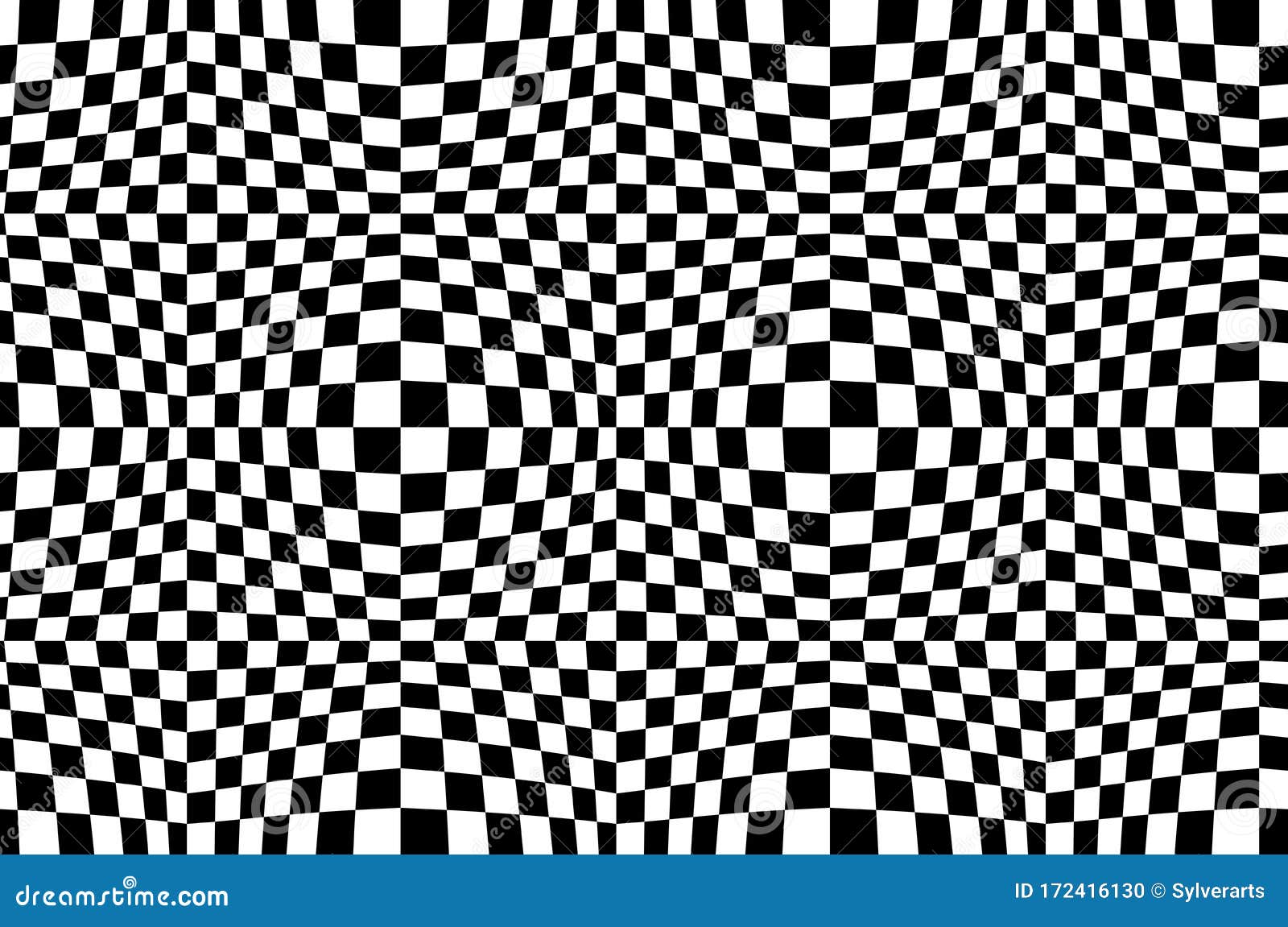 Optical Illusion Checkered Vector Abstract Seamless Background, Black ...
