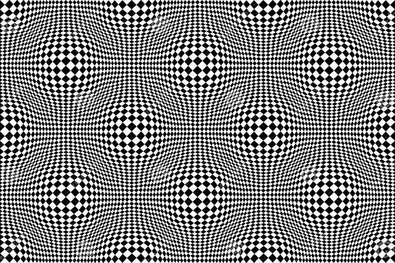 Optical Illusion Checkered Vector Abstract Seamless Background, Black ...