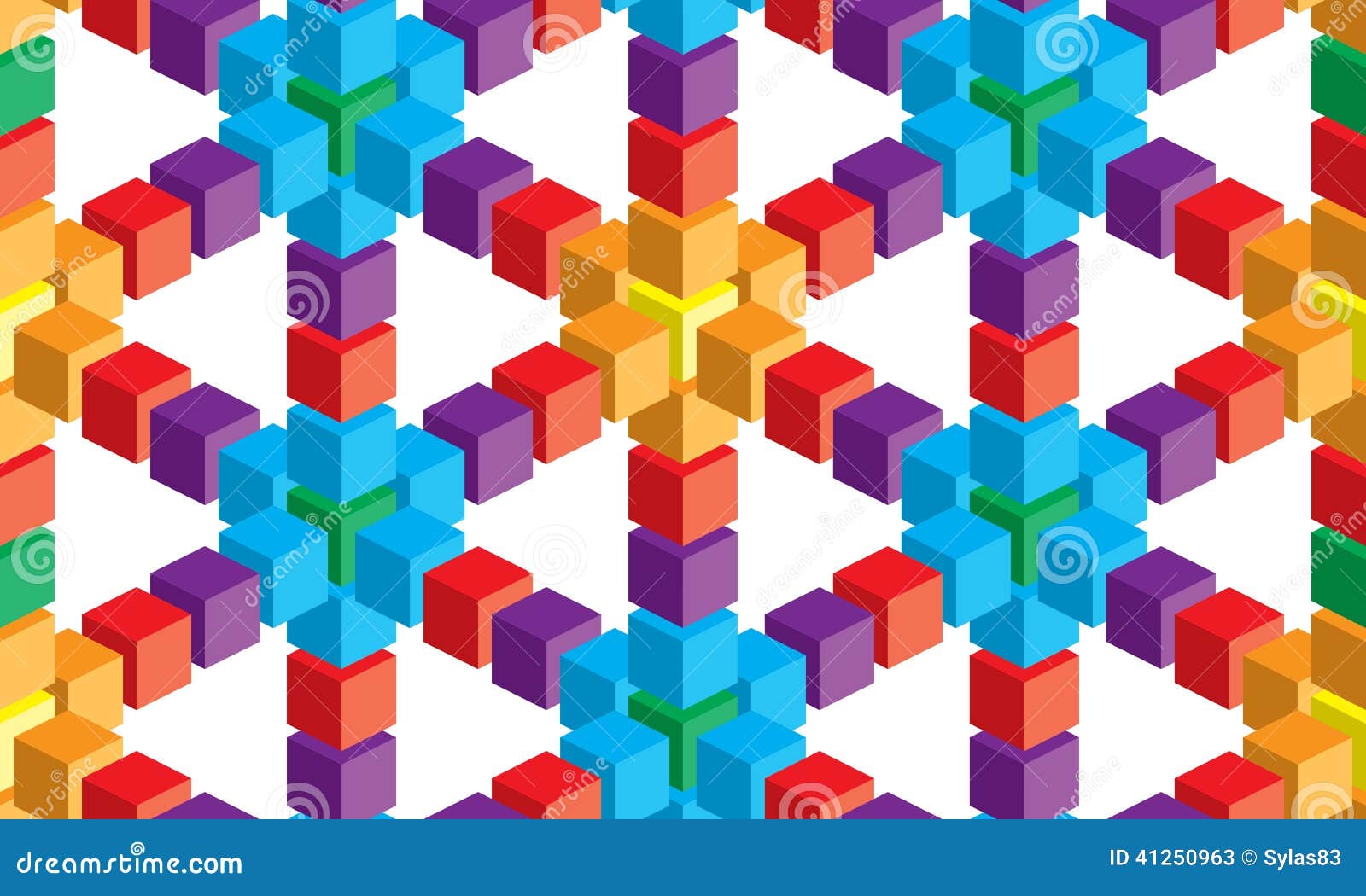 Optical Illusion, Colorful Abstract Vector Cube and Squares Background ...