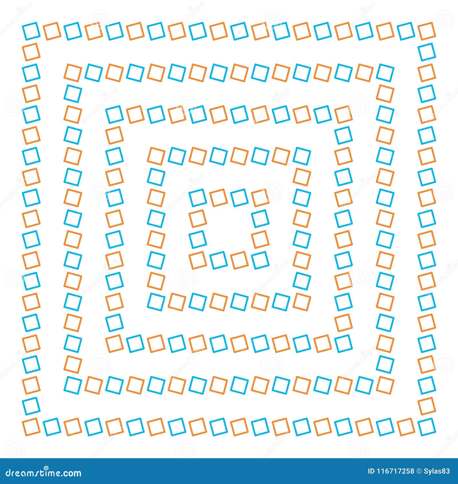 Optical Illusion, Colorful Blocks, Different Shapes Stock Vector ...