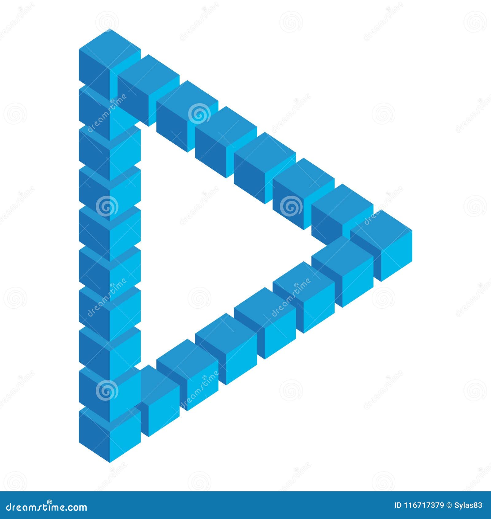Optical Illusion, Colorful Blocks, Different Shapes Stock Vector ...