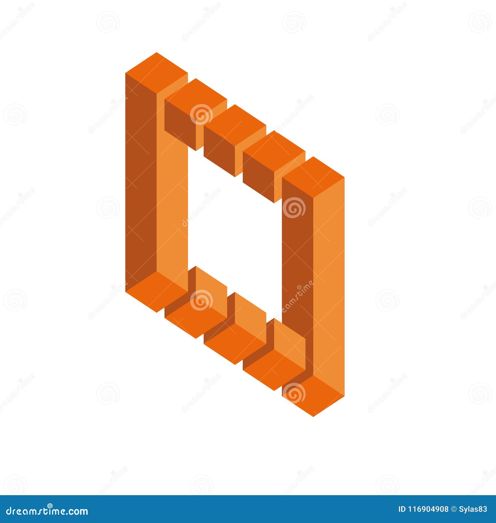 Optical Illusion, Colorful Blocks, Different Shapes Stock Vector ...