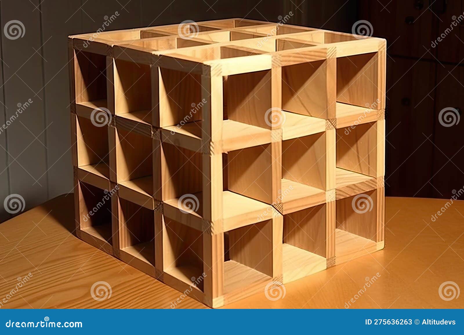 Optical Illusion of a Cube within a Cube, with Each Being of Different ...