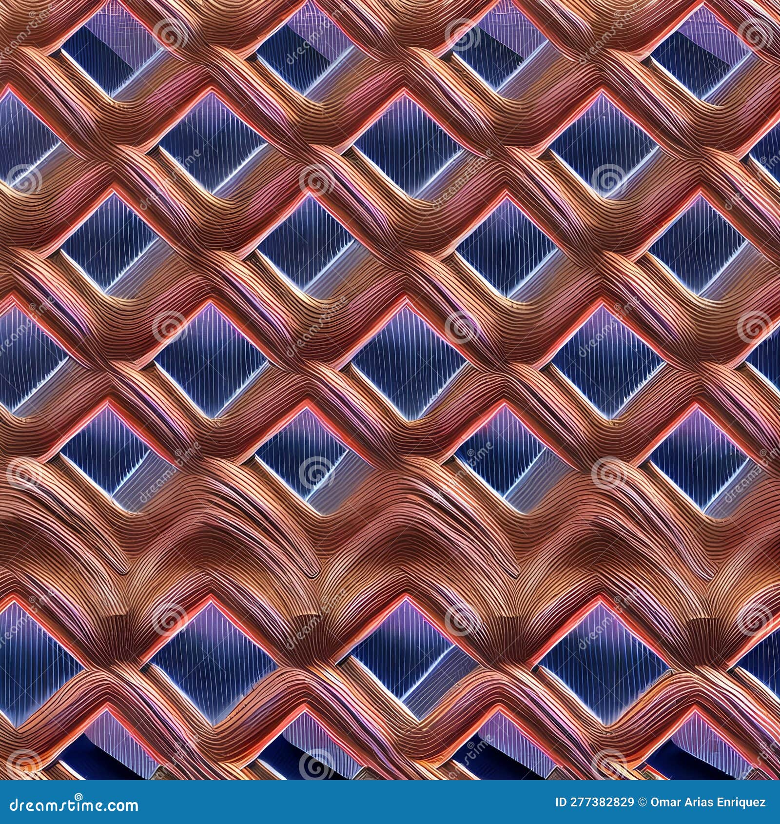 An Optical Illusion Design with Overlapping Squares in Shades of Red ...