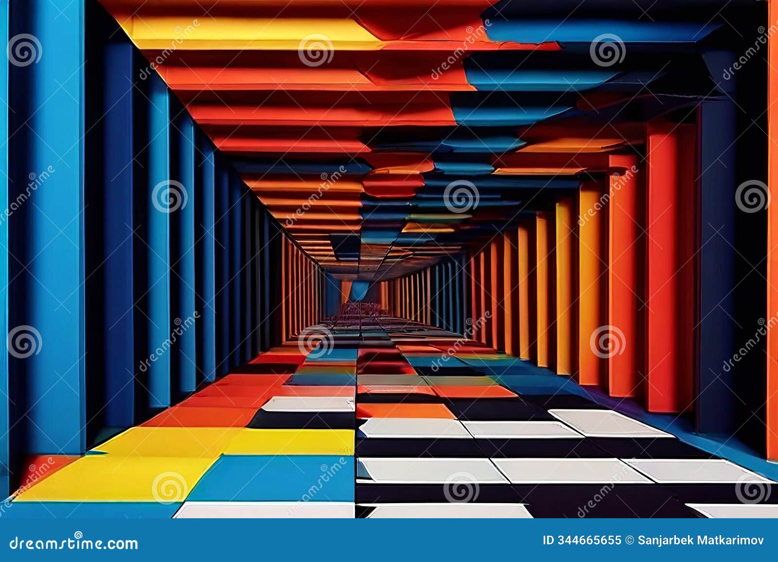 Optical Illusion Design Playing with Perspective Mind Bending an Stock ...