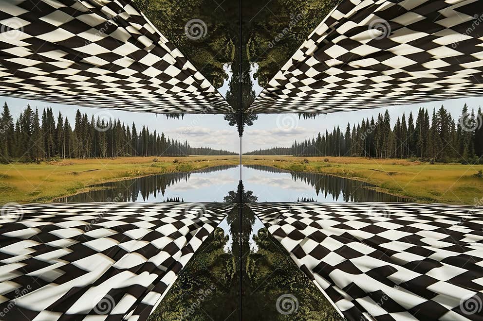 Optical Illusion of a Double-image, with One Image Floating Above the ...