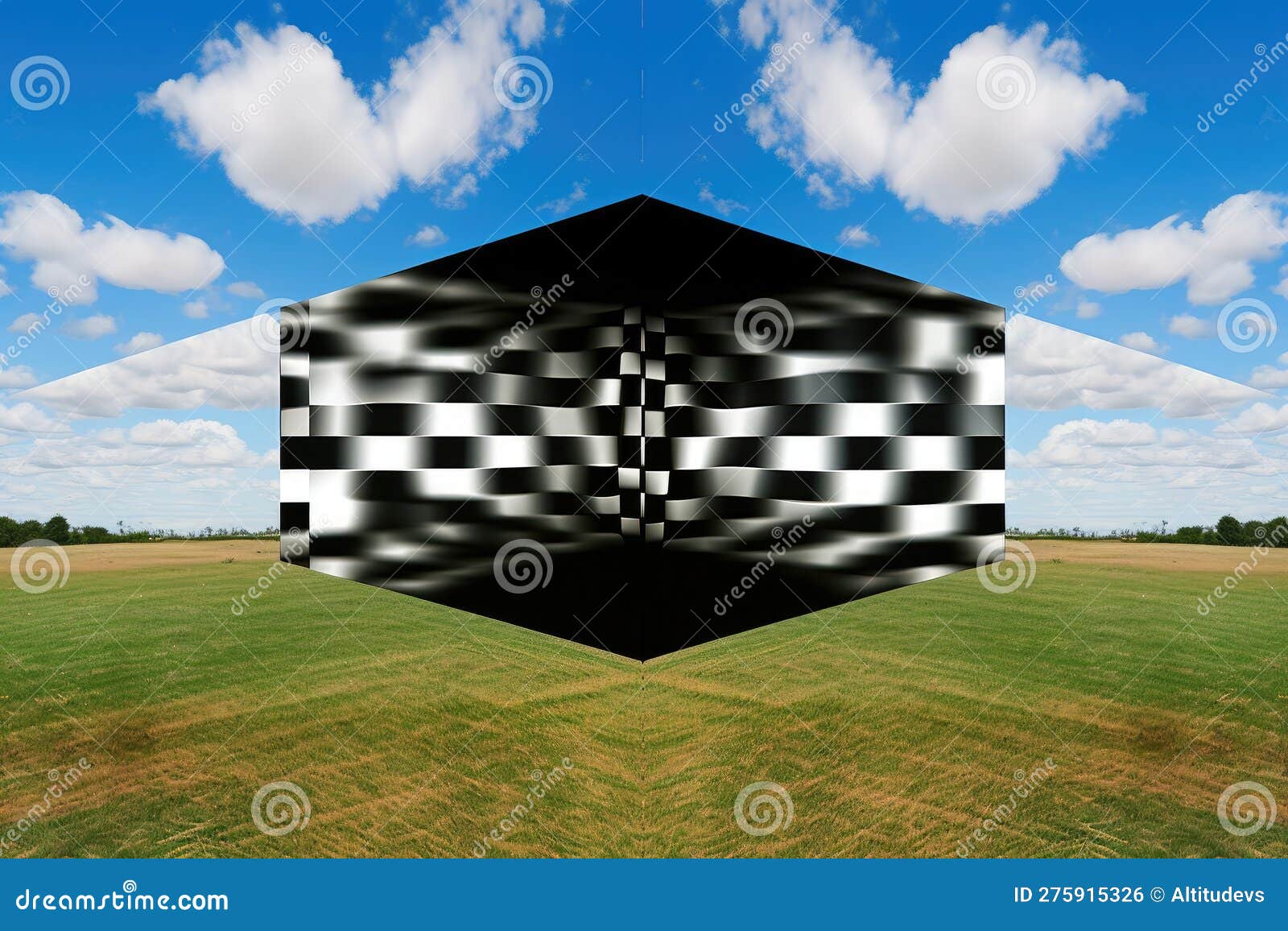 Optical Illusion of a Double-image, with One Image Floating Above the ...