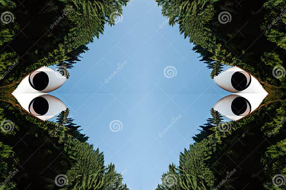 Optical Illusion of a Double-image, with One Image Floating Above the ...
