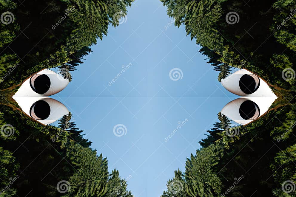 Optical Illusion of a Double-image, with One Image Floating Above the ...