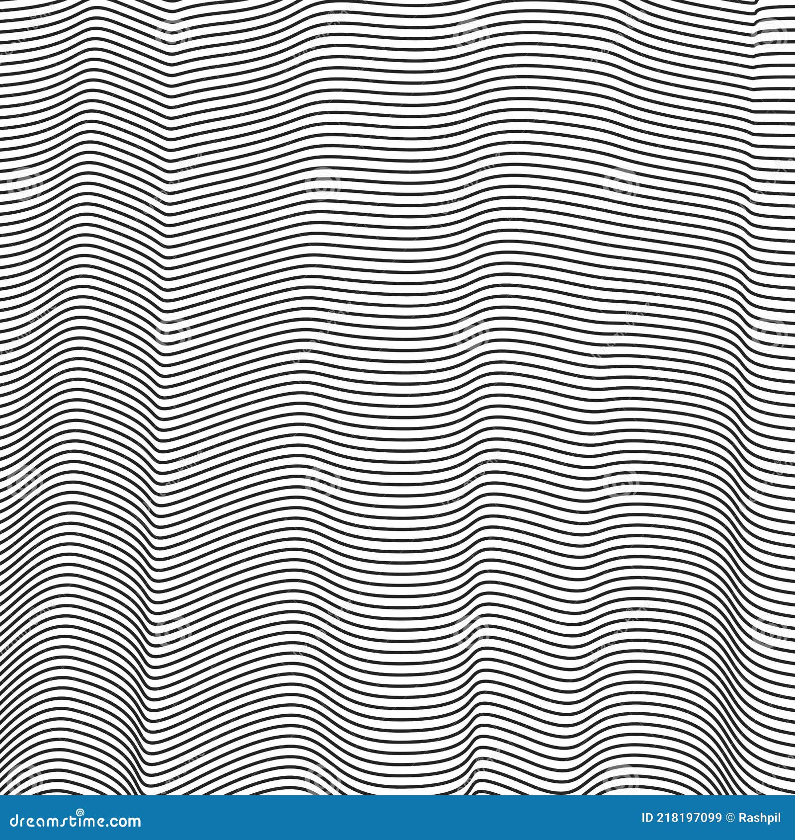 Optical Illusion Effect Pattern with Black Wavy Lines Stock ...