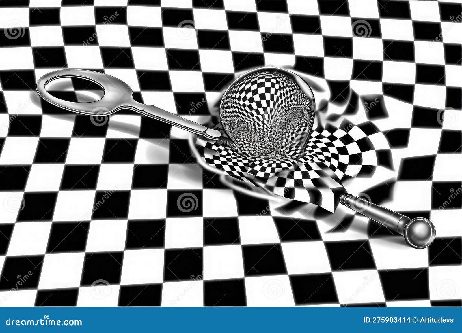 Optical Illusion of Floating or Moving Items, Such As a Key or Pencil ...
