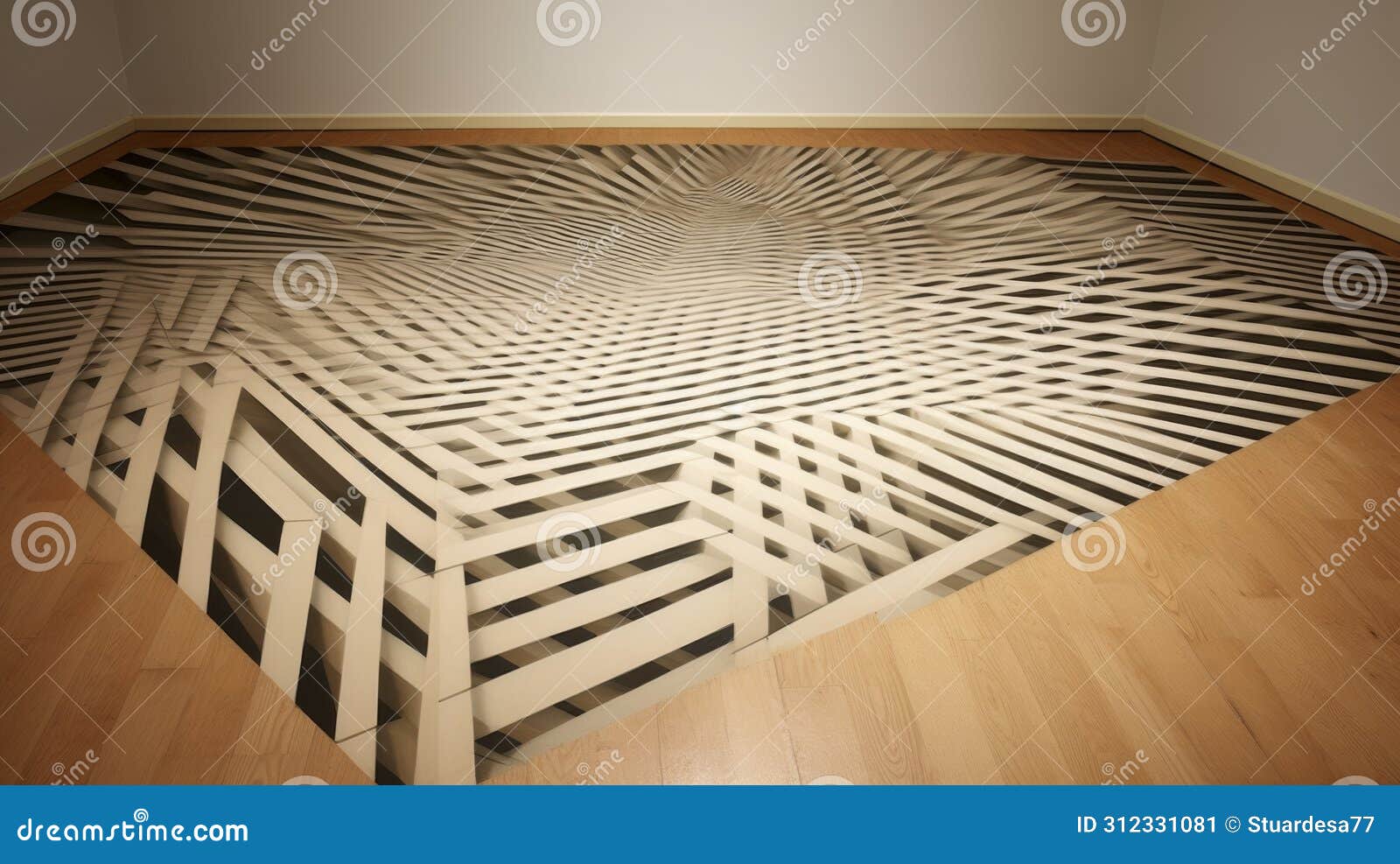 Optical Illusion Floor Design Stock Image - Image of creative, contrast ...