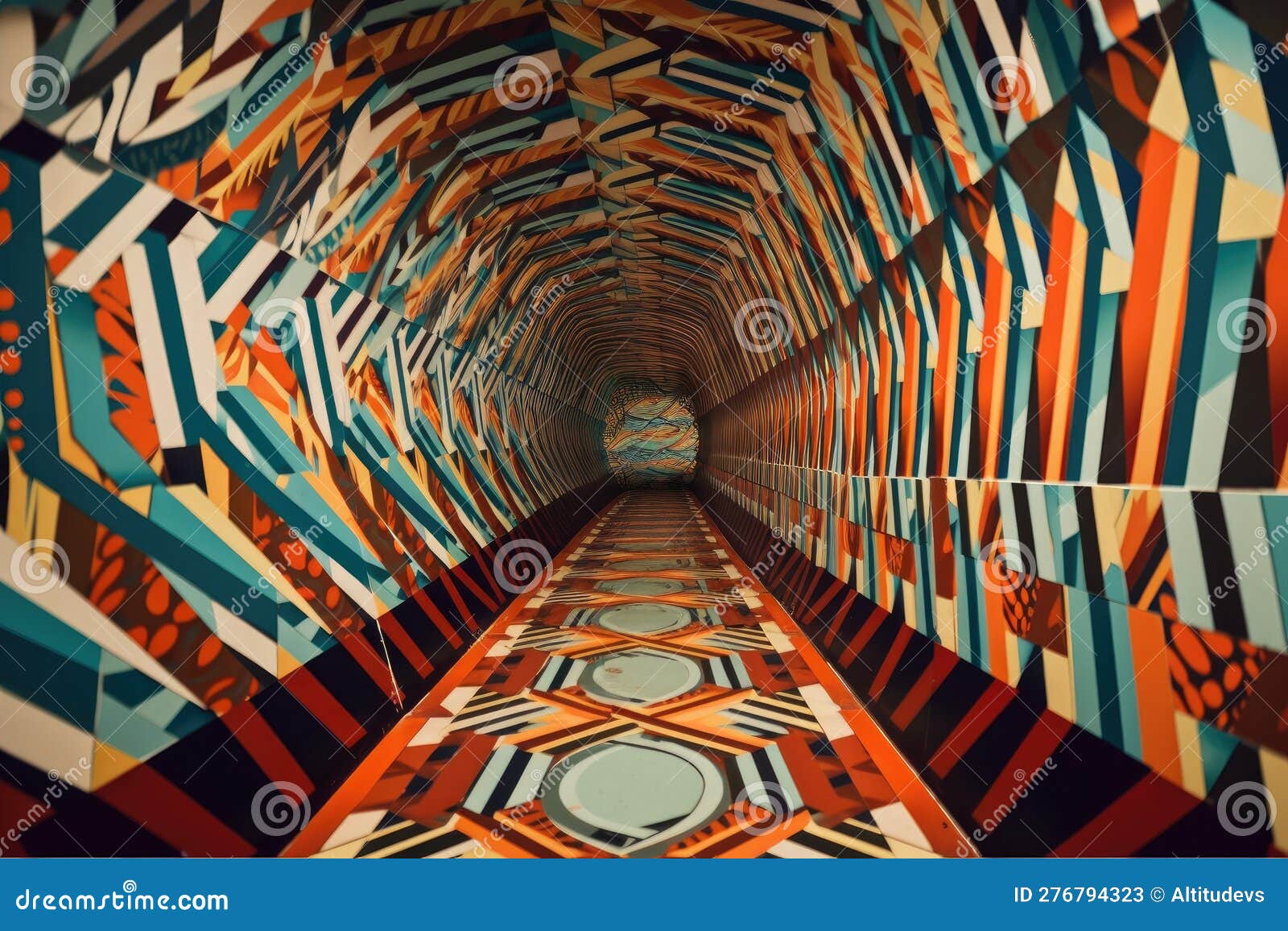 Optical Illusion of Flying through Tunnel, with the Walls Showcasing ...