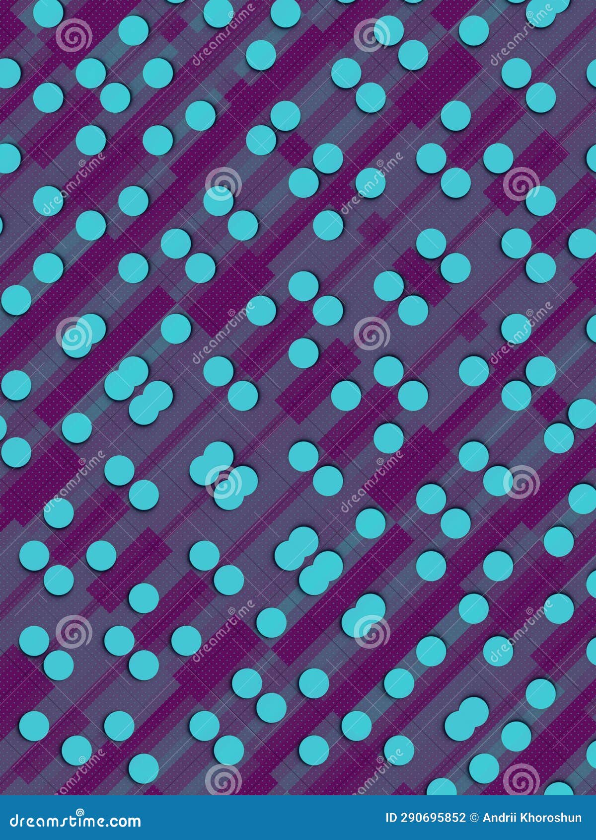 An Optical Illusion is Formed by an Abstract Blue-purple Pattern. 3d ...
