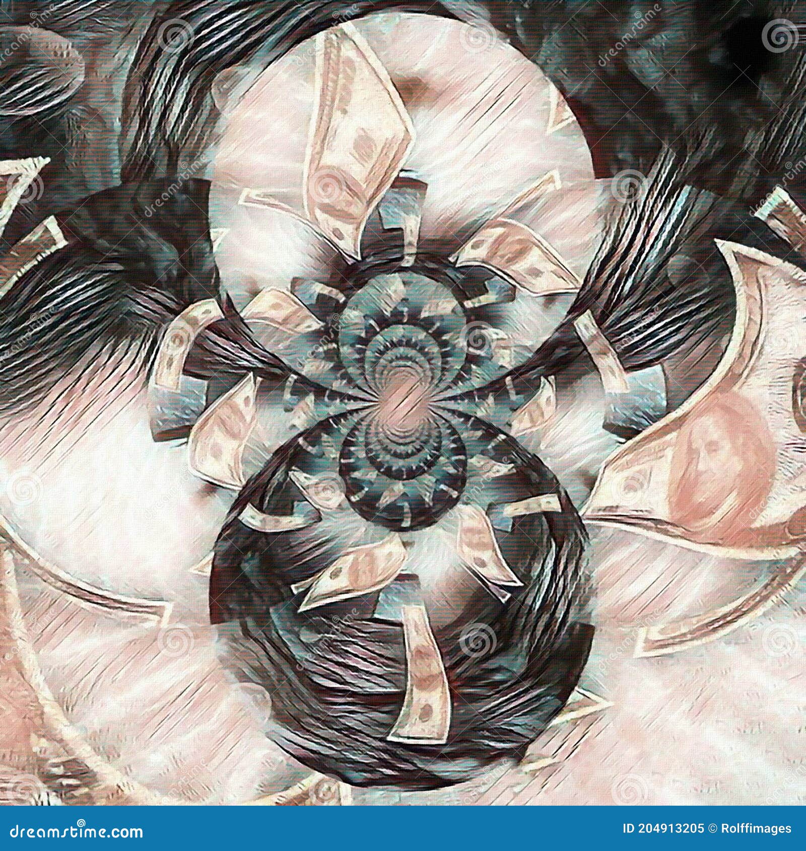 Optical illusion fractal stock illustration. Illustration of futuristic ...