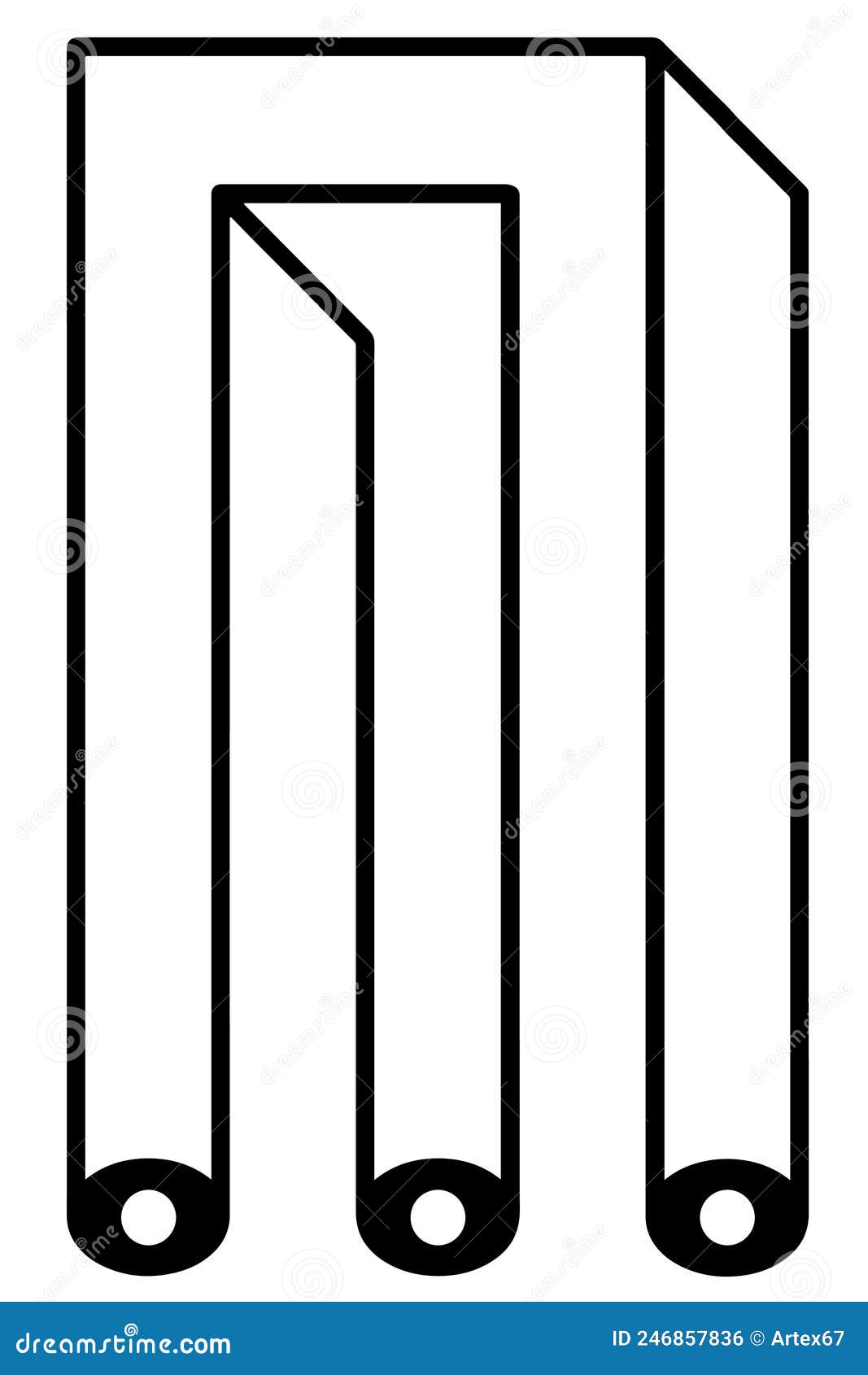 Optical Illusion Geometric Figure with Three Tubes Stock Vector ...