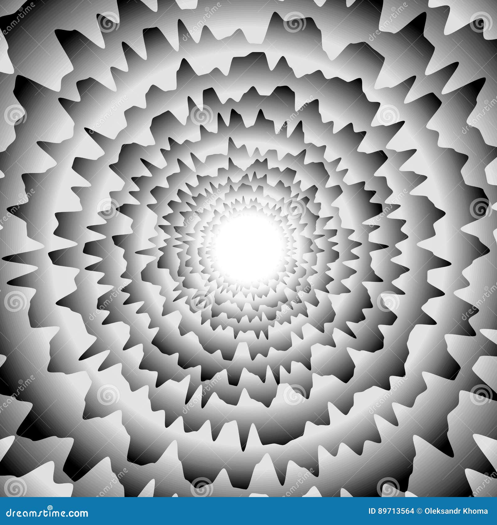 Optical Illusion Grayscale Background. Vector Illustration ...