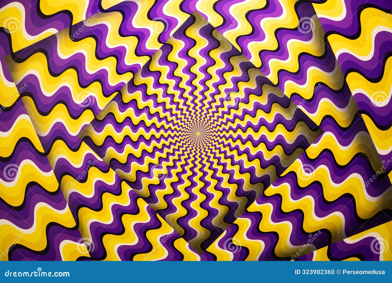 Optical Illusion Horizontal Background. Abstract Curves, Geometric ...