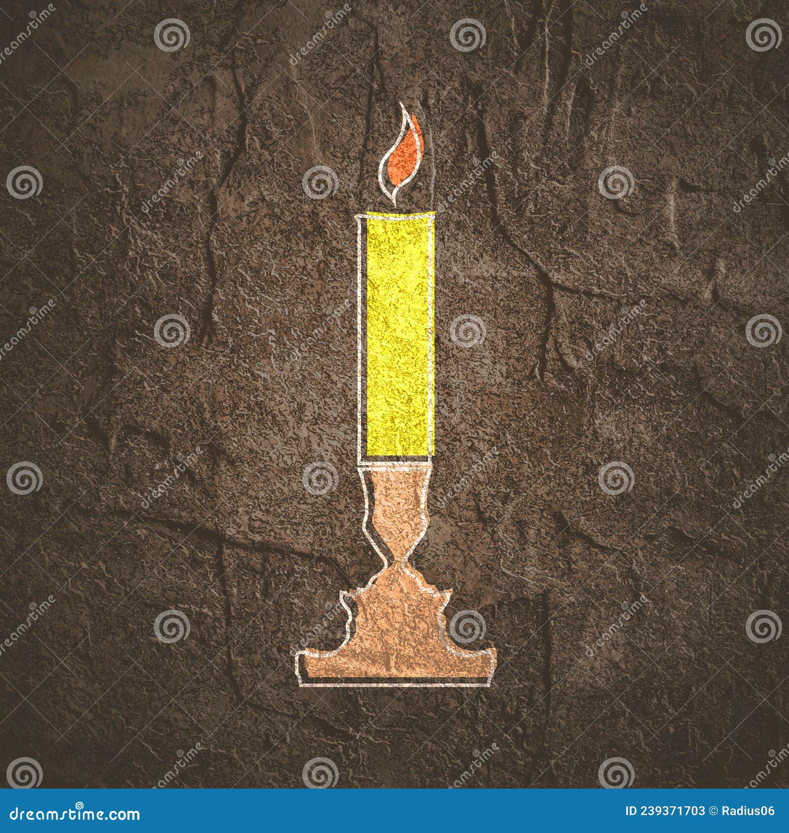 Optical Illusion. Human Head Make Silhouette of Candle Stock Image ...