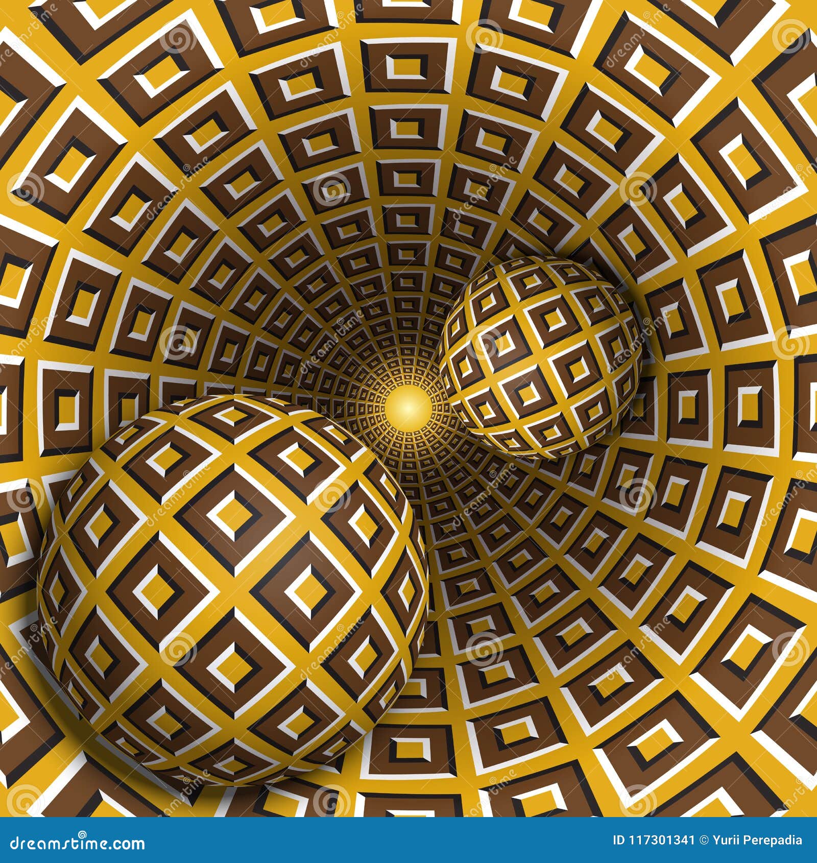 Rotating Blocks, Optical Illusion, Vector Illustration Pattern ...