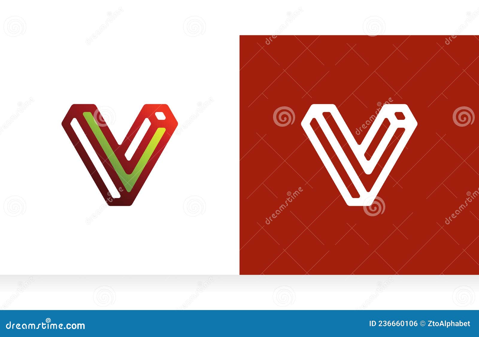 Optical Illusion Letter V Bending Logo Stock Vector - Illustration of ...