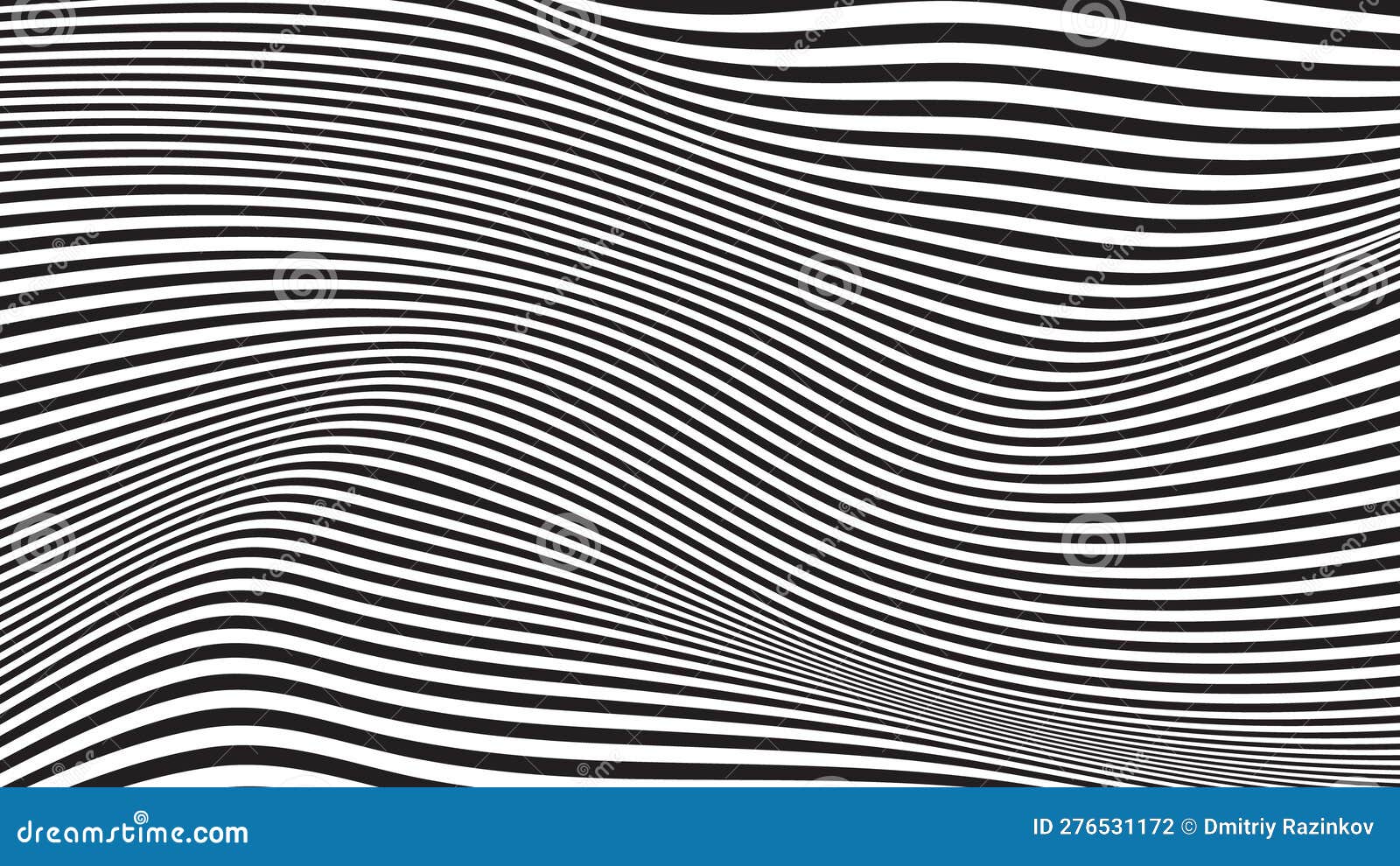 Optical Illusion Lines Background. Abstract 3d Black and White Wave ...