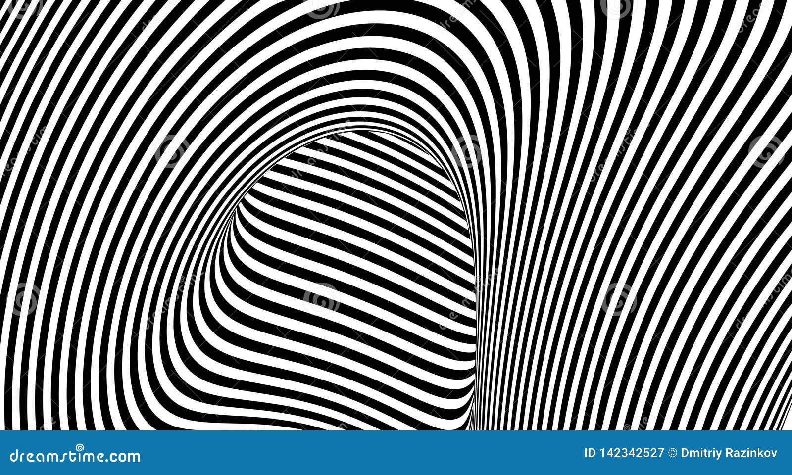 Optical Illusion Lines Background. Abstract 3d Black and White ...