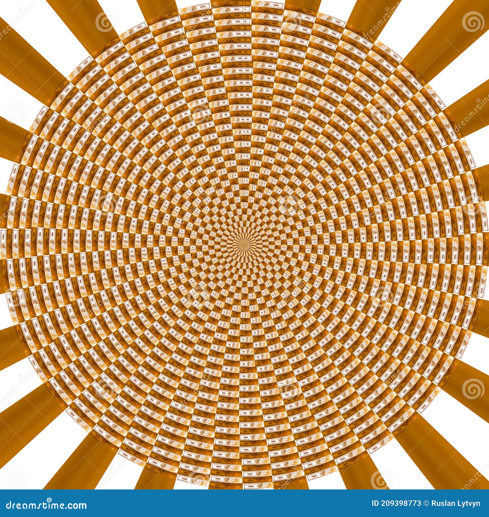 Optical Illusion Made from 100 Dollar Banknotes Stock Image - Image of ...