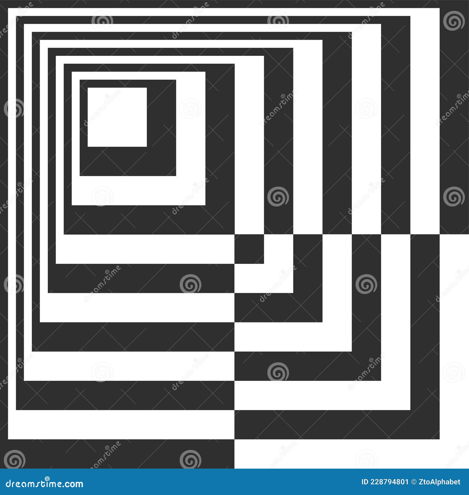 Optical Illusion Minimal Square Pattern Stock Vector - Illustration of ...