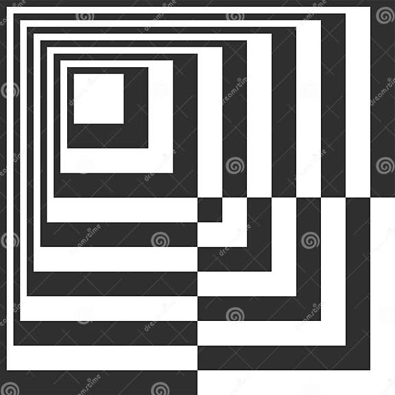 Optical Illusion Minimal Square Pattern Stock Vector - Illustration of ...
