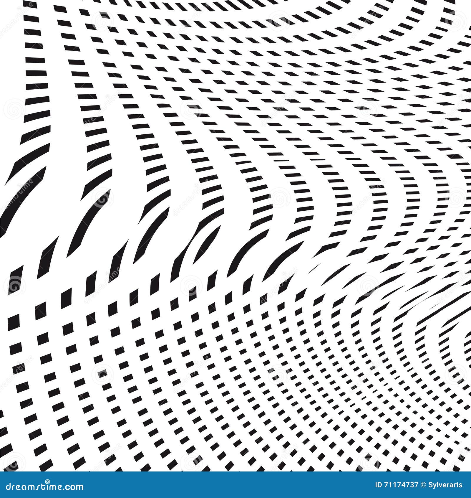 Optical Illusion Moire Background Abstract Lined Monochrome Vector