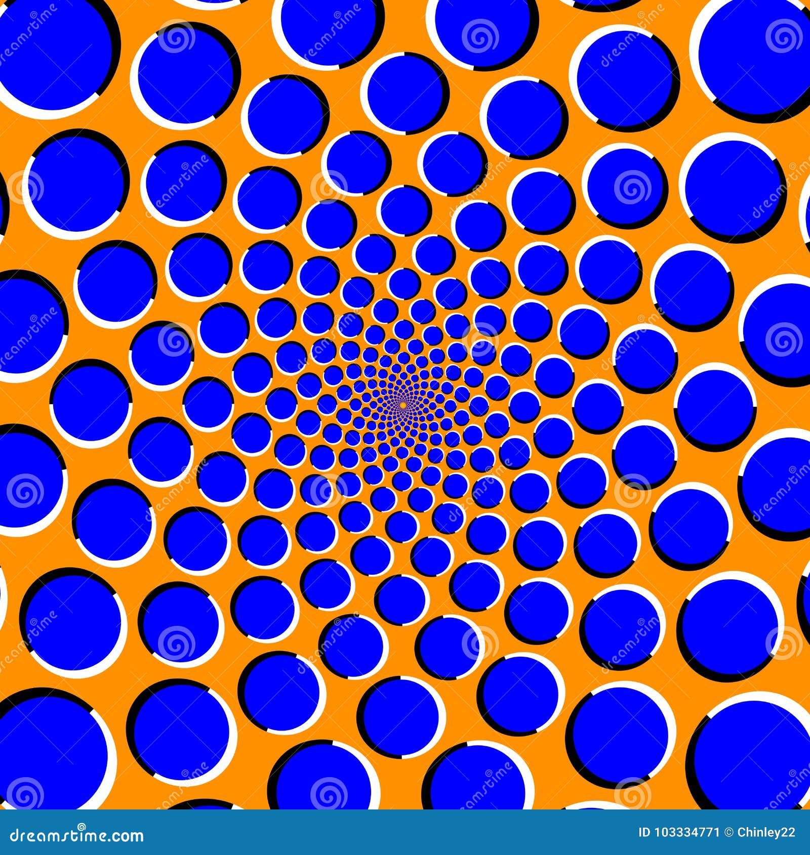 Optical Illusion with Moving Circles Stock Vector - Illustration of ...