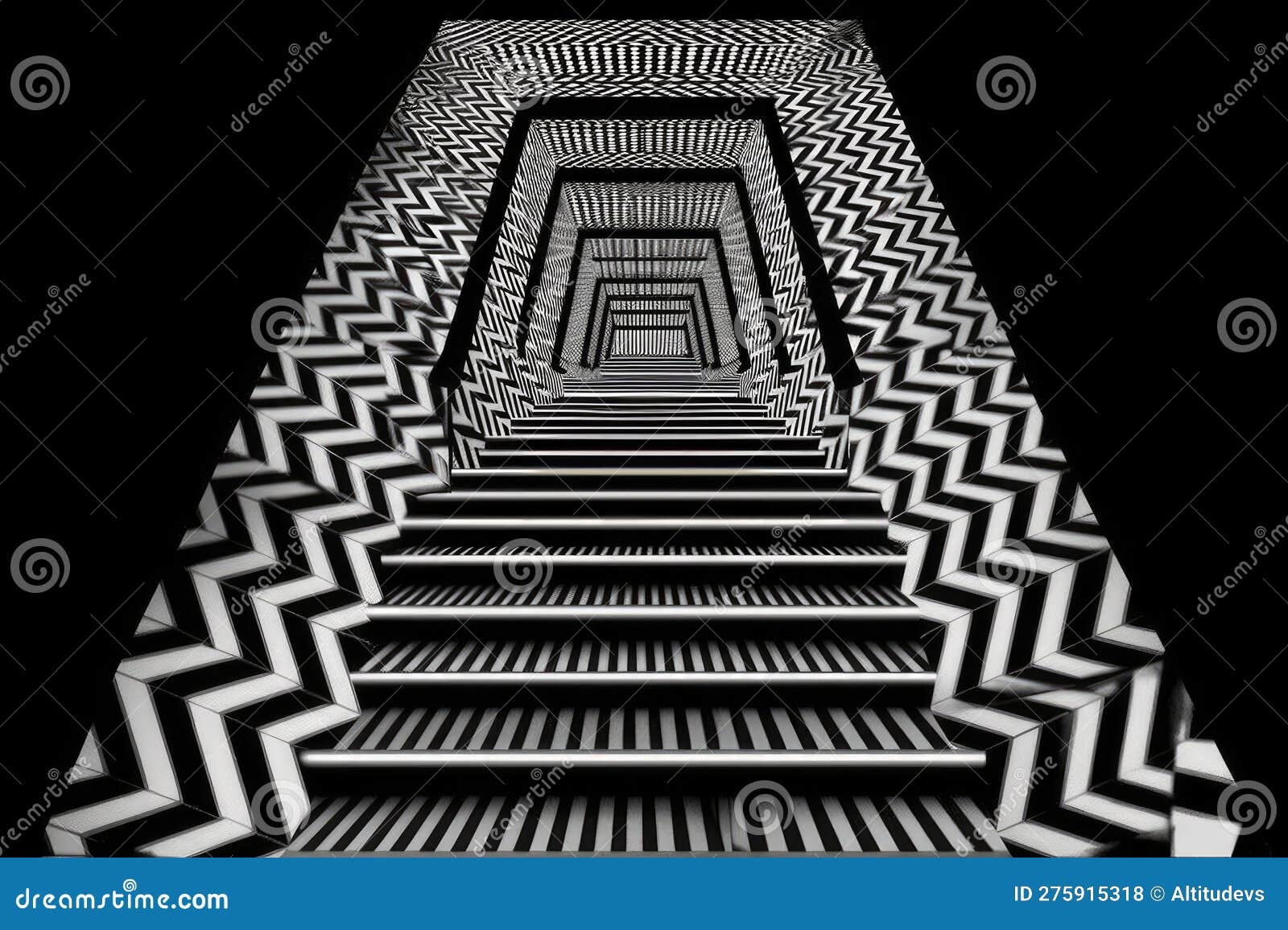 Optical Illusion of a Moving Staircase, with Each Step Appearing To ... Optical Illusion of a Moving Staircase, with Each Step Appearing To ...