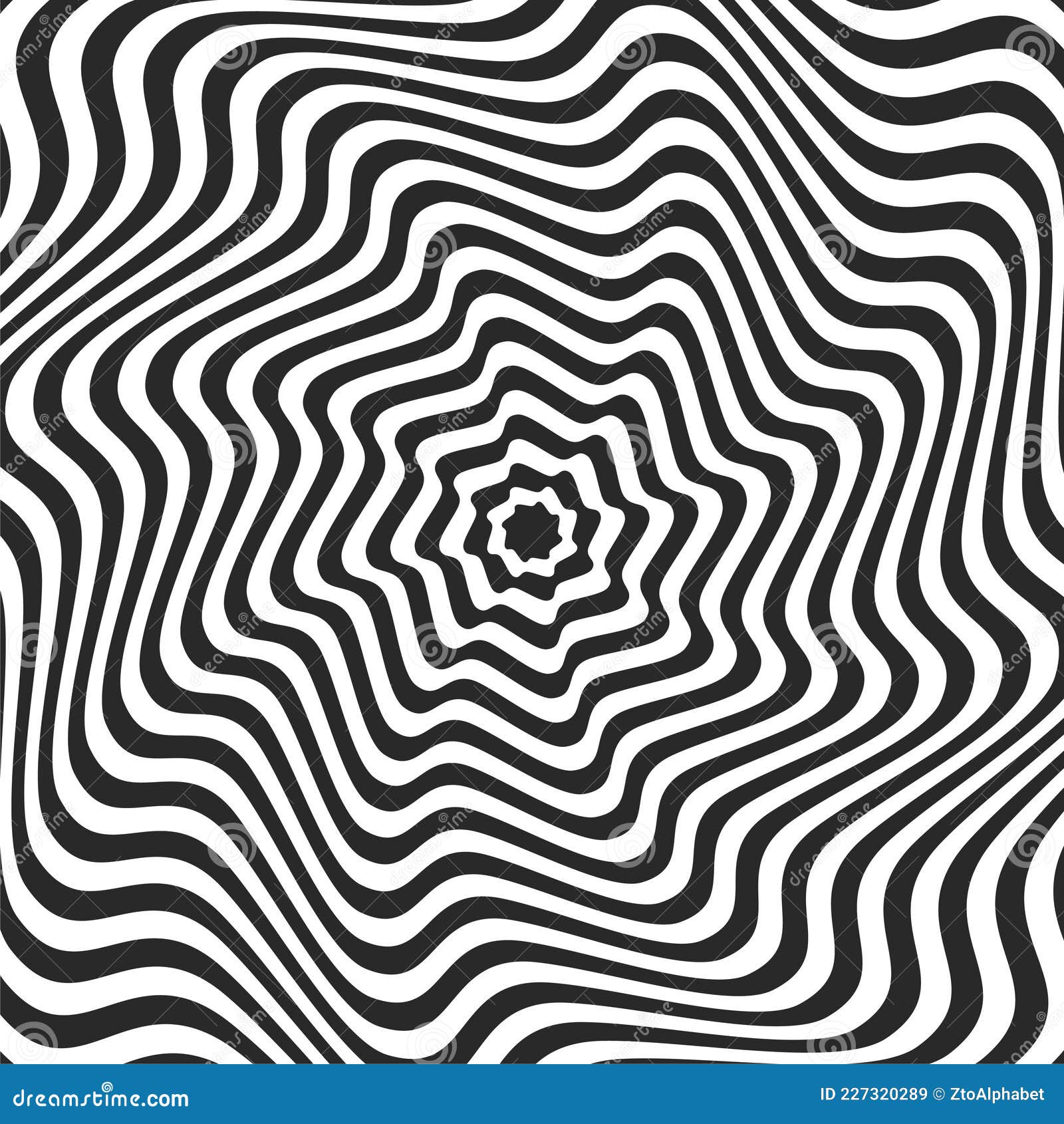 Optical Illusion Octagon Art Pattern Stock Vector - Illustration of ...