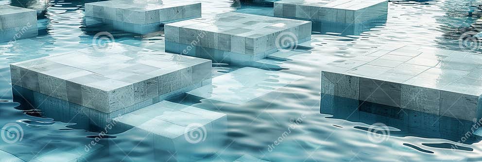 An Optical Illusion of Overlapping Squares and Rectangles Forms a ...